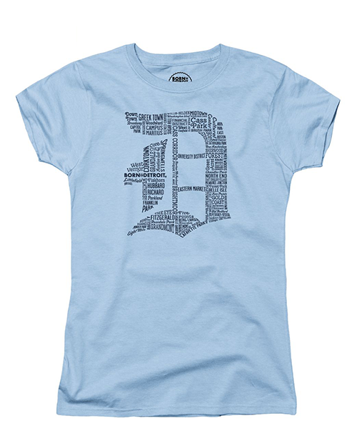 Ladies Stencil 'D' T-Shirt – Born In Detroit