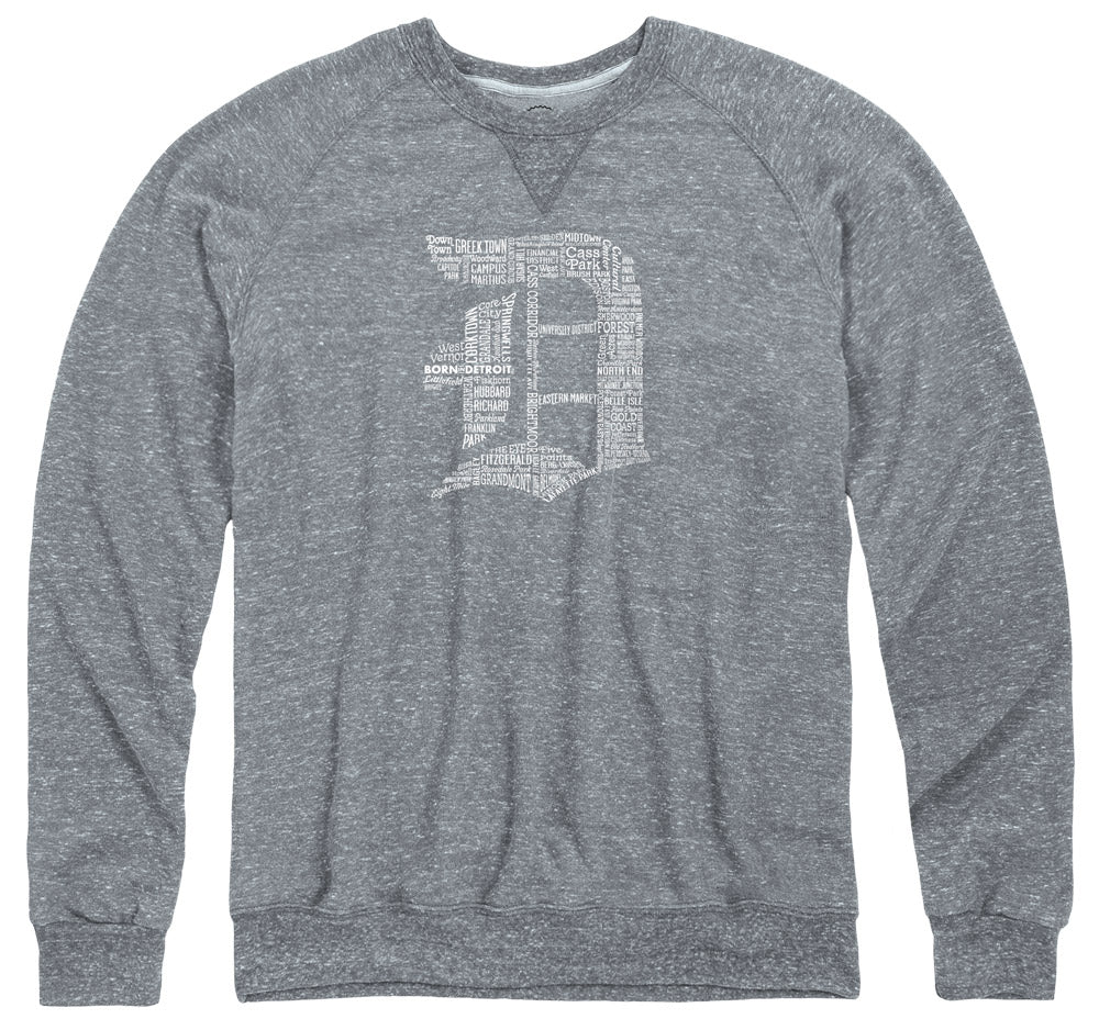 Stencil 'D' Crewneck – Born In Detroit